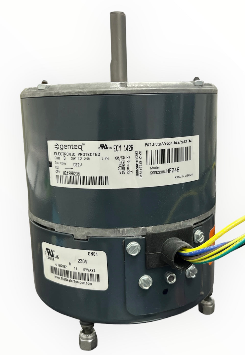 OEM Carrier Enterprise Genteq 1 / 3 HP Blower Motor